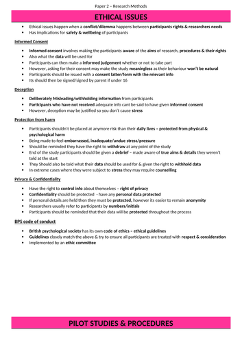 AQA A level Psychology Research Methods Revision Guide | Teaching Resources AQA A level Psychology Research Methods Revision Guide | Teaching Resources