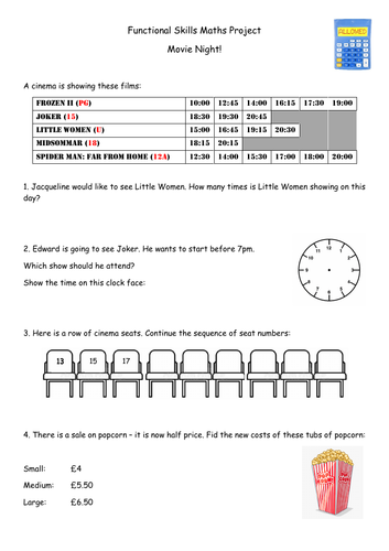 Functional Skills - Cinema | Teaching Resources
