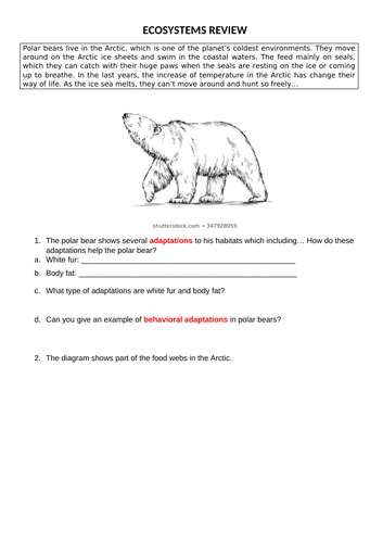 Ecosystems Review - Case Study | Teaching Resources