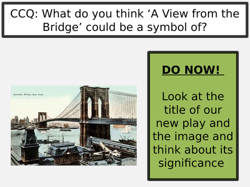A View from the Bridge- Scheme of Work KS3 | Teaching Resources