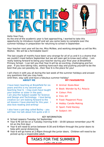 Meet the teacher | Teaching Resources