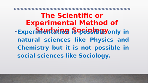 Socioogical Perspective: Scientific Method of Studying Sociology ...