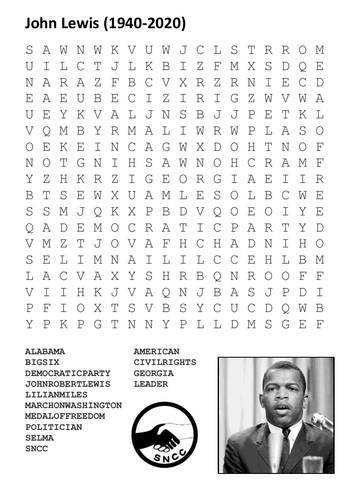 John Lewis Word Search | Teaching Resources