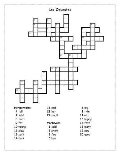 Opuestos (Opposites in Spanish) Puzzles | Teaching Resources