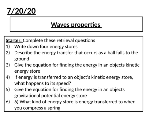 Properties of waves | Teaching Resources