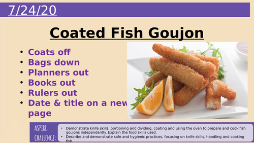 Coated Fish Goujon Practical | Teaching Resources