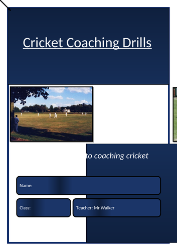 Cricket Coaching Drills Book | Teaching Resources