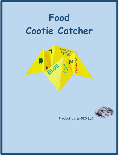 Food Cootie Catcher | Teaching Resources