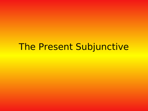 Present Subjunctive in Spanish | Teaching Resources Present Subjunctive in Spanish | Teaching Resources