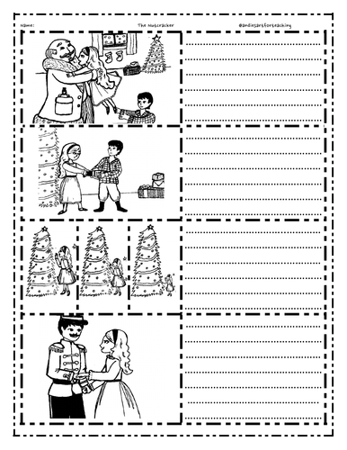 The Nutcracker Christmas Writing: Cut sequence and write to retell the ...