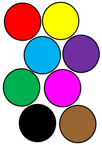 Weather and colour circles to write words (can use yellow door pebbles ...