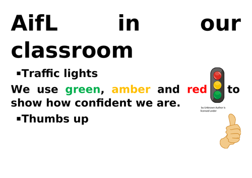 AifL Strategies Poster | Teaching Resources