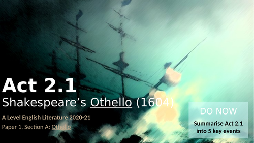 Othello - Act 2.1 | Teaching Resources