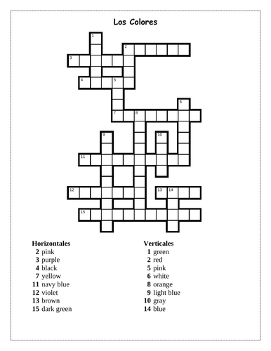Colores (Colors in Spanish) Puzzles | Teaching Resources