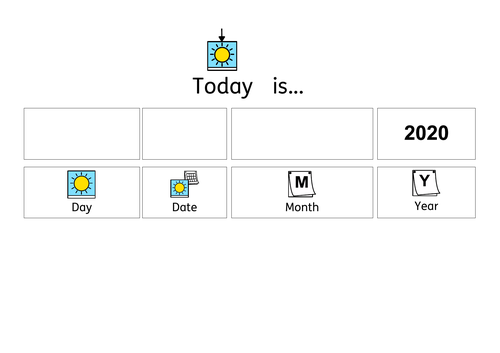 Visual Date Resource (Widgit) | Teaching Resources