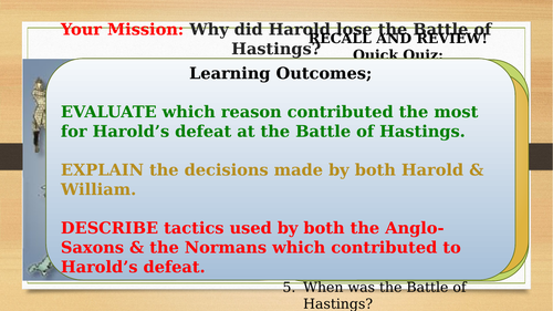 Why did Harold lose the Battle of Hastings? | Teaching Resources