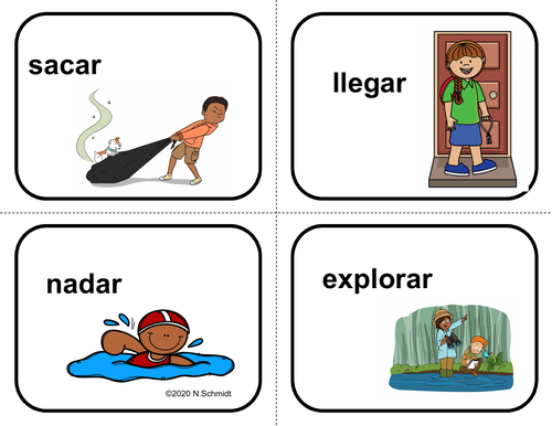 Spanish Regular -AR Verbs Flashcards: 24 Verbos Regulares | Teaching ...