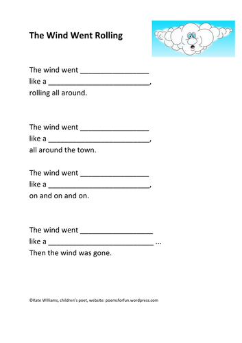 Wind Poem Frame + Examples | Teaching Resources
