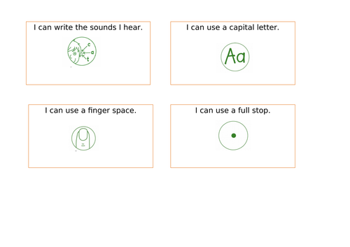 Year 1 Writing Targets | Teaching Resources