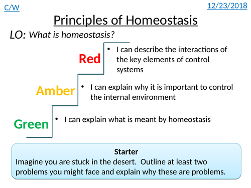 Principles of Homeostasis | Teaching Resources Principles of Homeostasis | Teaching Resources