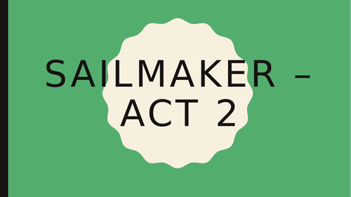 Sailmaker Unit Bundle | Teaching Resources