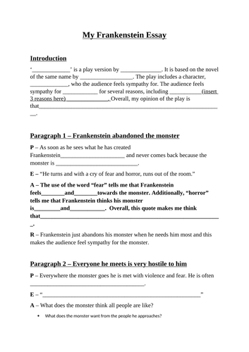 Frankenstein Play Complete Unit | Teaching Resources