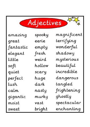 Wow adjectives | Teaching Resources