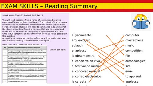 AS Reading Summary Skills Lesson | Teaching Resources