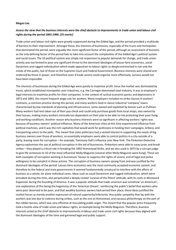 Essay - US trade union and labour civil rights 1865-1900 | Teaching ...