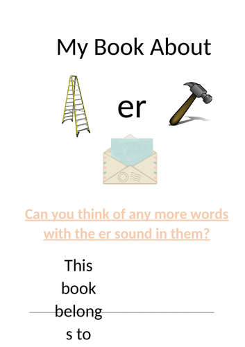 Phonics resource to teach children the sound ‘er’ in Phase 3 | Teaching ...