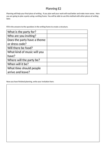 Planning your writing | Teaching Resources