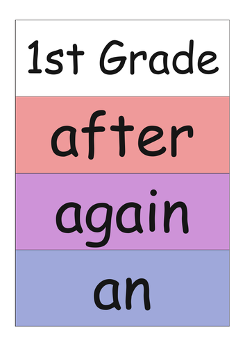 Sight Words Word Wall (1st Grade) | Teaching Resources