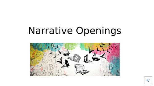Narrative Openings | Teaching Resources