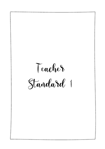 Teacher Standards 1-8 Folder Cover Inserts, Binder, Wallet | Teaching ...