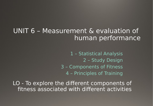 IB SEHS Topic 6 - Components of fitness | Teaching Resources