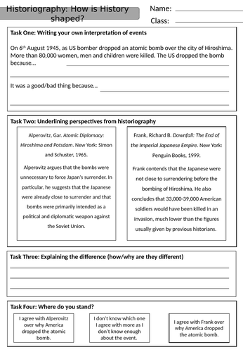Year 7: Introduction to Historiography | Teaching Resources Year 7: Introduction to Historiography | Teaching Resources