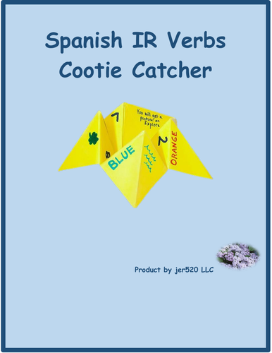 IR Verbs in Spanish Verbos IR Cootie Catcher | Teaching Resources