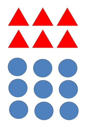 Red/blue triangles/circles for shape or colour sorting - ASC/SEN/Maths ...