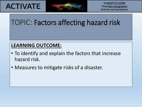 AQA GEOGRAPHY_FACTORS AFFECTING RISK | Teaching Resources AQA GEOGRAPHY_FACTORS AFFECTING RISK | Teaching Resources