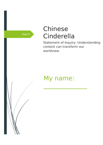 Chinese Cinderella Workbooklet | Teaching Resources