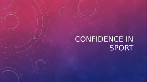 AQA A Level PE - Confidence & Self Efficacy (Sport Psychology ...