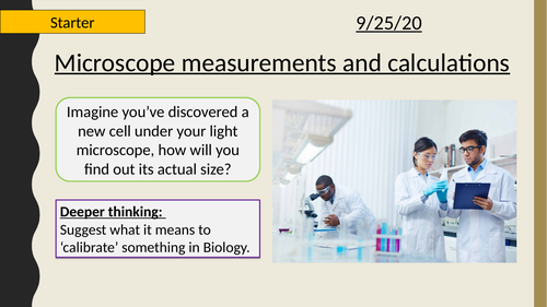 AQA A-Level New specification-Microscope measurements and calculations ...