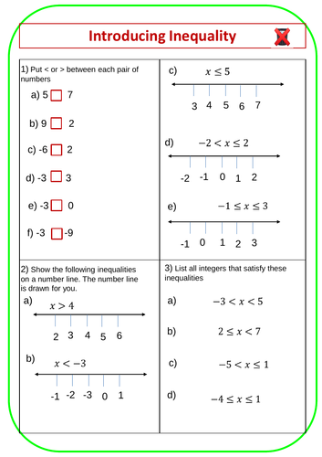 Introducing inequalities | Teaching Resources