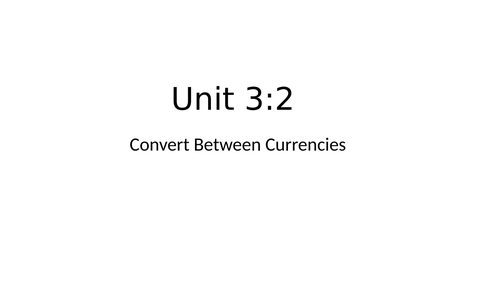 Convert Between Currencies Teaching Resources 