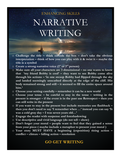 Narrative Writing: Key tips | Teaching Resources