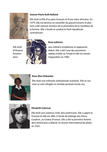 Black History Month French Starter | Teaching Resources