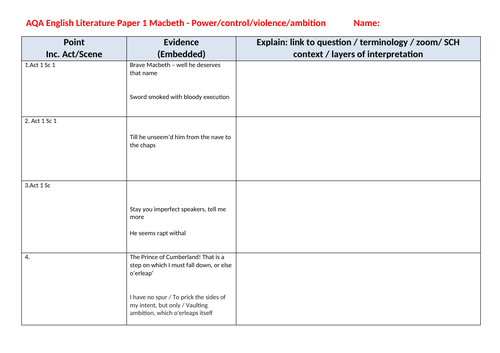 Macbeth Walking Talking Mock AQA | Teaching Resources