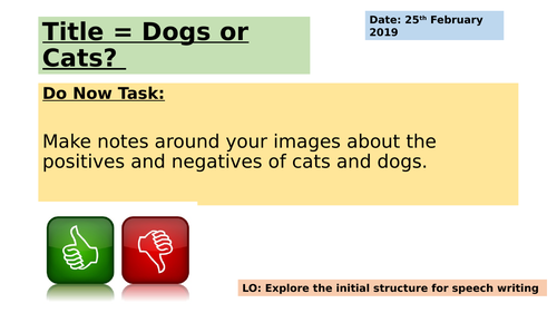 Dogs and Cats - Persuasive Writing (Speech) | Teaching Resources