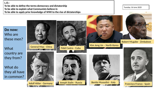 Political spectrum lesson - Communism intro | Teaching Resources