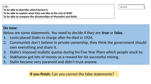 Mussolini: Fascism in Italy | Teaching Resources